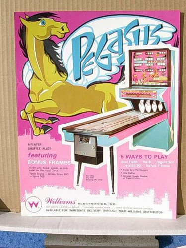 1968 United PEGASUS Shuffle Bowler Advertising Flyer | eBay