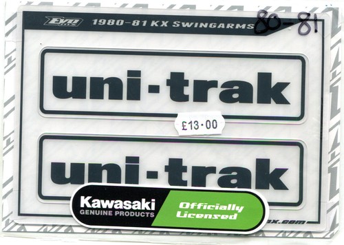 UNI-TRAK Decals Graphics Stickers KX 125 250 420 1980-1981 swingarm ...