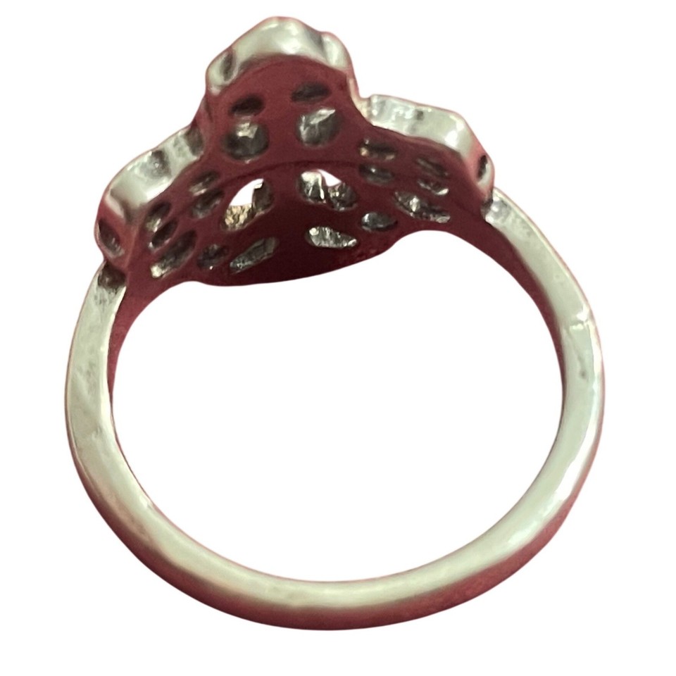 Silver Tone Filigree Cross Ring Gothic Punk Religious Statement Jewelry ...