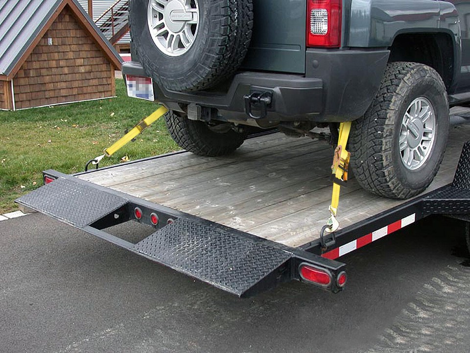 4 Pack Axle Straps Car Ratchet Tie Down Strap Wheel Tow Straps for ...