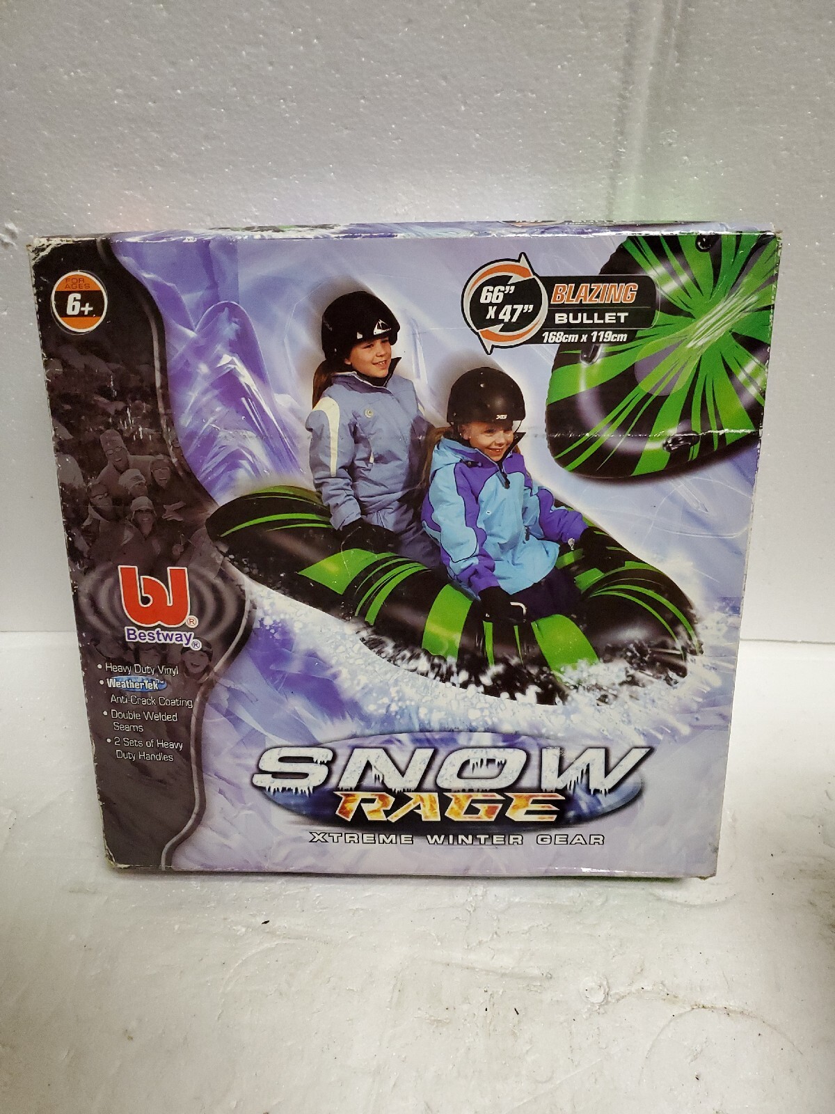 Snow Rage Tube Xtreme Winter Gear Blazing Bullet 66X47 Heavy Duty Inflatable NOS | eBay