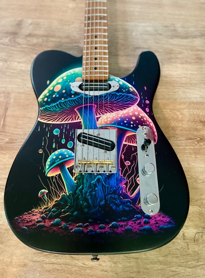 Cosmic Psychedelic Mushroom Custom Telecaster Guitar | eBay