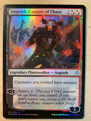 MTG 1x FOIL Angrath, Captain of Chaos PRERELEASE PROMO Magic the ...