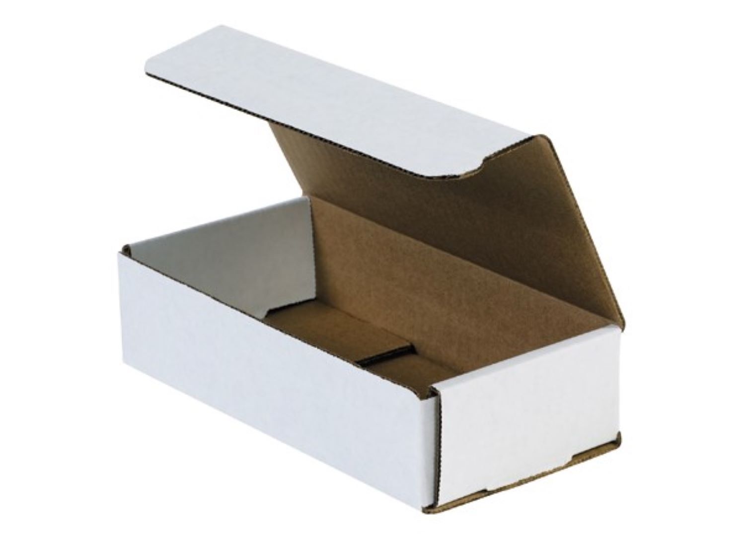 Pack of 100 Foldable Shipping Box 8x4x2 White Cardboard Strong ...