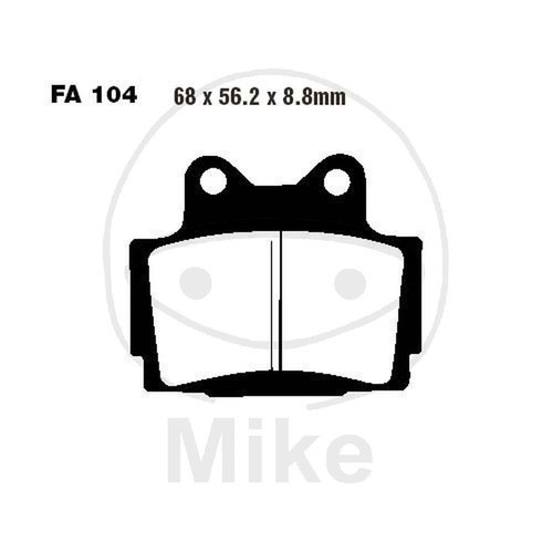 Pair Brake Pads EBC FA104 732.84.79 for Yamaha 400 SRX 1985-1996 5050953001154 | eBay UK