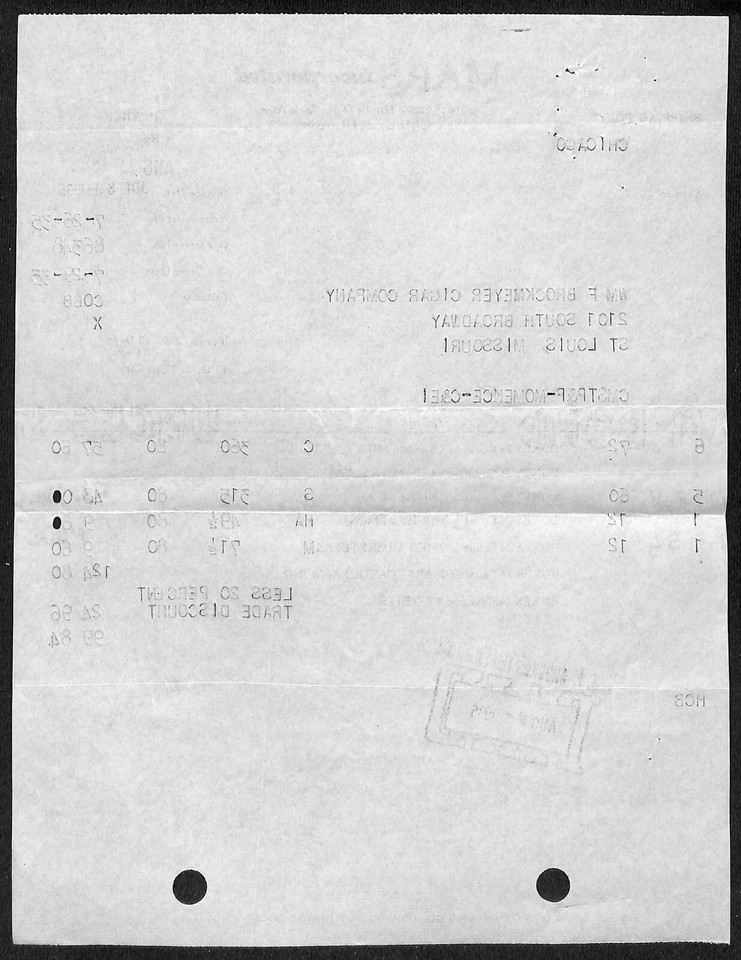 Chicago Mars Incorporated Milky Way Snickers Candy Bars 7/29 1935 ...