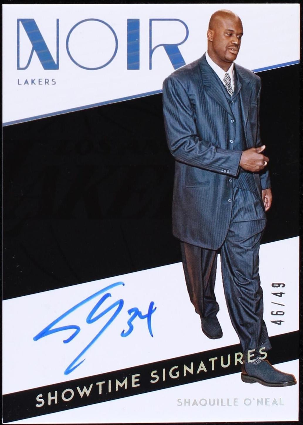 2019-20 Panini Noir - Showtime Signatures Shaquille O'Neal #SWS-SON /49 ...