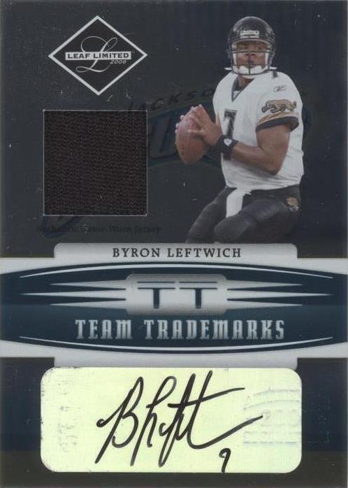 2006 Leaf Limited - Team Trademarks Byron Leftwich #TT-18 Signature ...