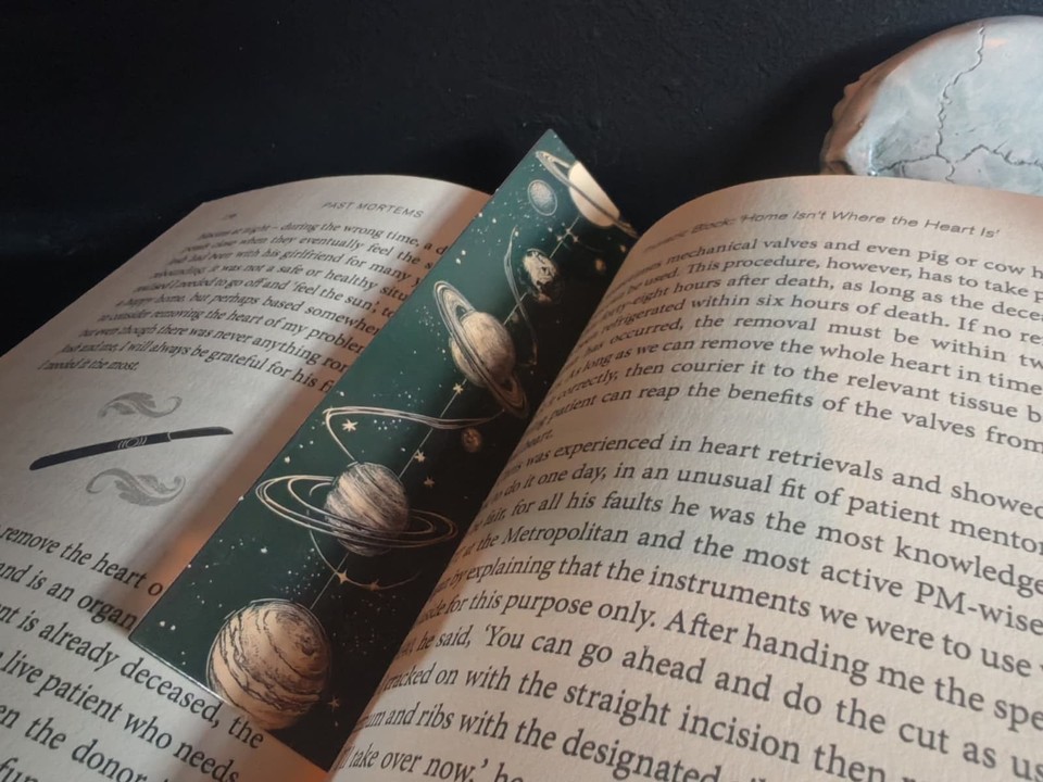 Cosmic Galaxy Bookmark Celestial Moon Stars Planets Page Marker Book ...