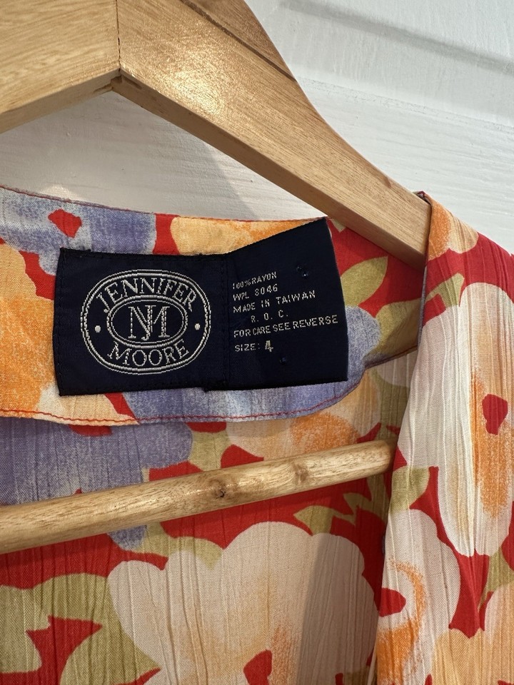 Vintage Jennifer Moore Floral Sundress | US 4 / AU 8 Party Cocktail ...