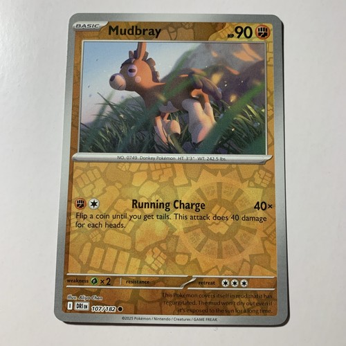 Mudbray 107/182 Reverse Holo Destined Rivals Pokemon Card | eBay