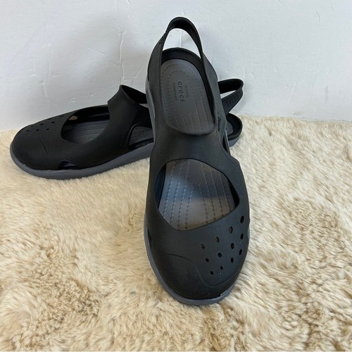 CROCS Black Closed-Toe Sandals Size 7 | eBay