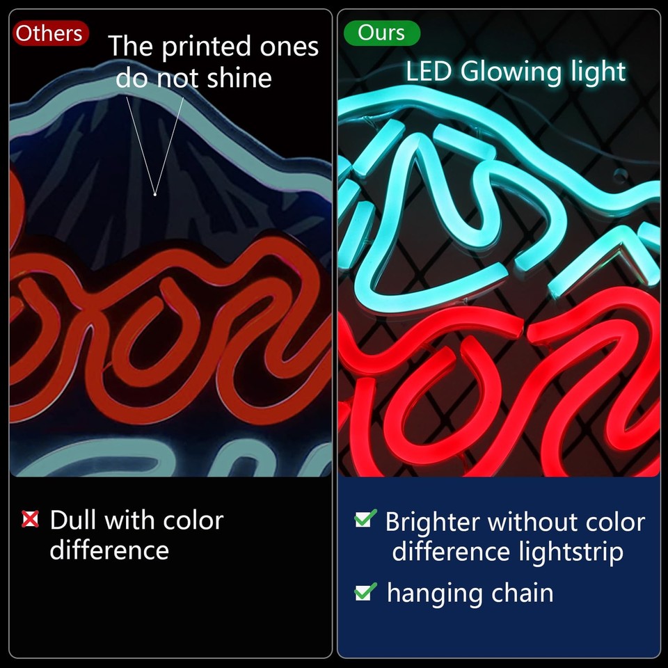 Crs LIGHT Neon Signs for Wall Decor Neon Lights for Bedroom Led Signs ...