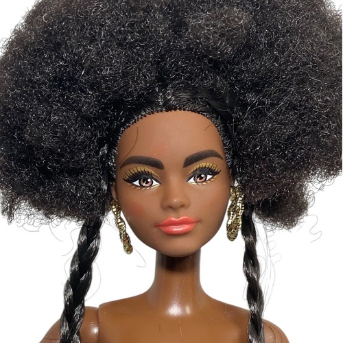 🐞 BARBIE EXTRA #1 African American Nude Replacement Doll Afro Puffs ...