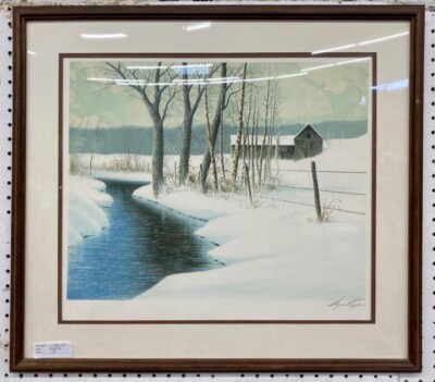 Wayne Cooper * Stone Lithograph * “Winter Landscape” * Pencil Signed By ...