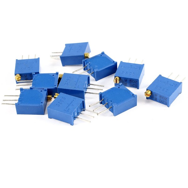 10Pcs 3296W 502 5K ohm High Precision Variable Resistor Potentiometer ...