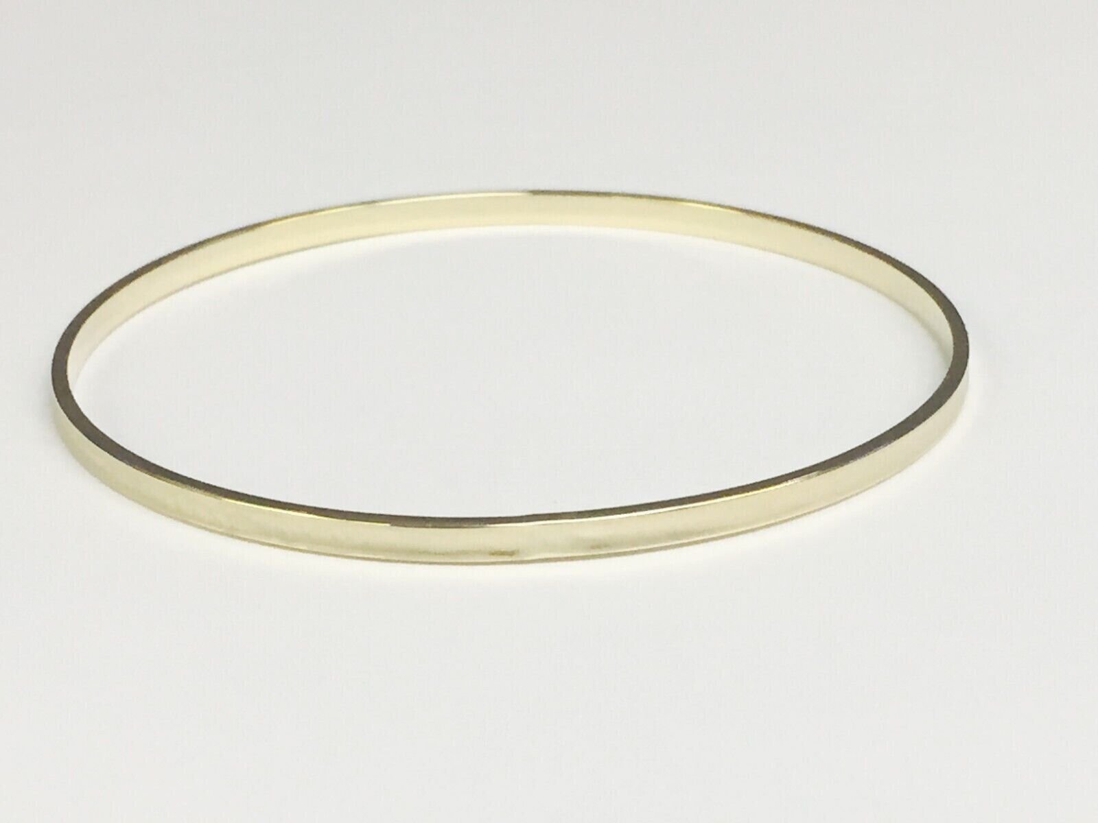 14Kt Yellow Gold Slip-On Stackable textured Bangle/Bracelets 8" 2.8 ...