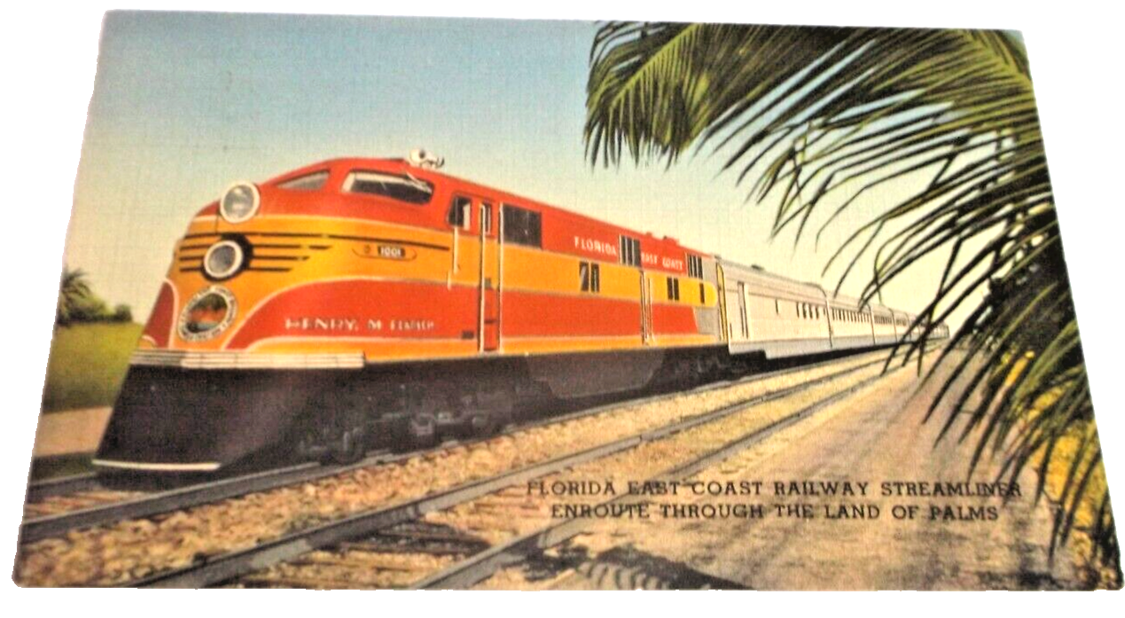 1940 FLORIDA EAST COAST FEC STREAMLINER USED POST CARD | eBay