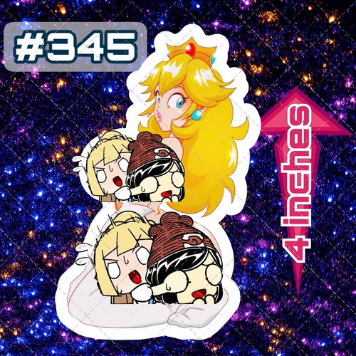 Anime vinyl Sticker, Sexy Princess Peach, waifu ecchi decal Waterproof ...