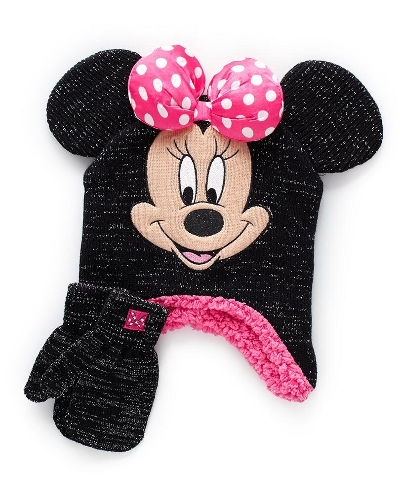 NEW ONE SIZE FITS MOST TODDLER MINNIE MOUSE HAT & MITTEN SET | eBay
