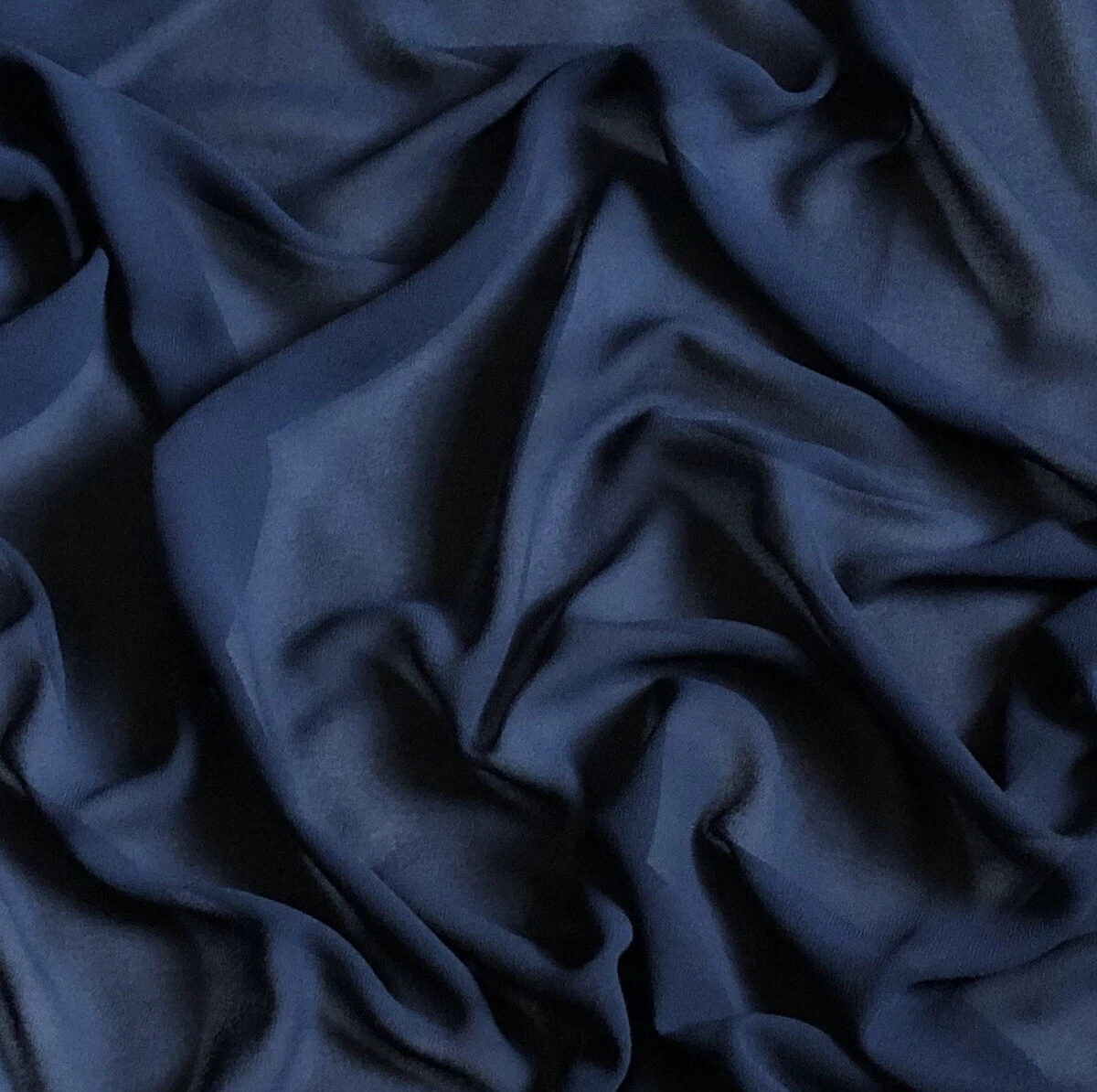 Dark Blue Chiffon Fabric