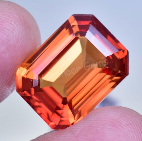 FLAWLESS Natural Imperial Topaz 21.30 Ct Untreated Certified Loose ...