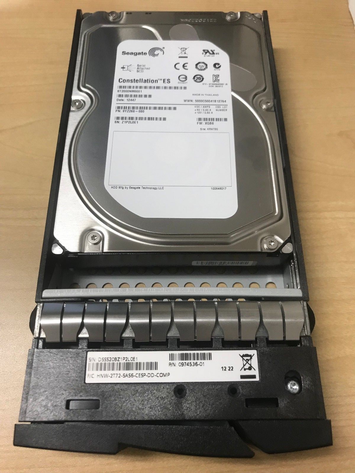 9YZ268-080-CML Seagate 2TB 7.2K SAS 3.5" 6G HDD Hard Disk Drive ...