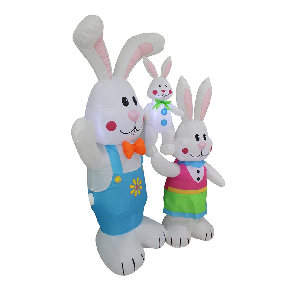 Easter Decorations Outdoor Inflatable Airblown Easter Bunny Easter Eggs ...