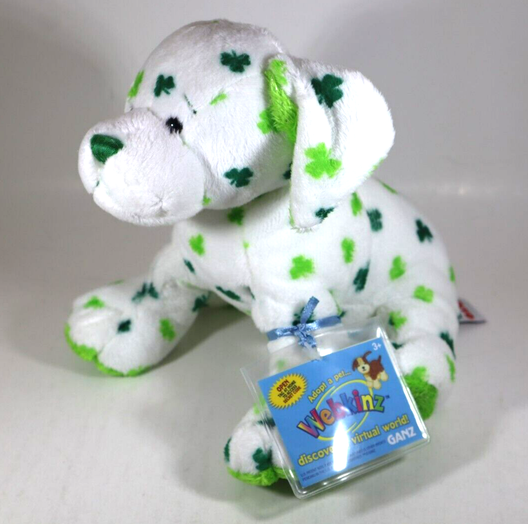 MBOT clover pup puppy dog WEBKINZ PLUSH new with code ganz stuffed ...