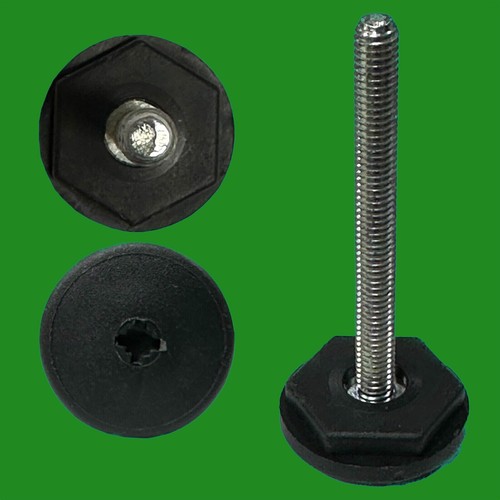 4x Adjustable Levelling Feet Foot 30mm x 60mm M6 Thread Desk Cabinet ...