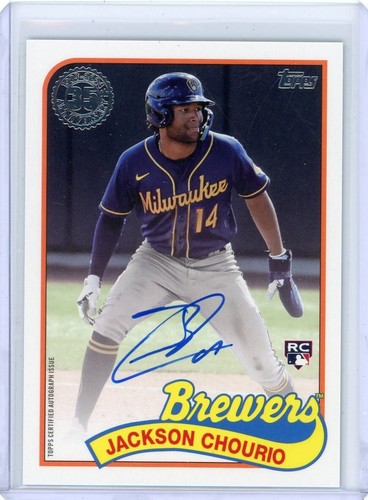 JACKSON CHOURIO 2024 TOPPS SERIES 2 ROOKIE SIGNATURE AUTO #89BA-JC ...