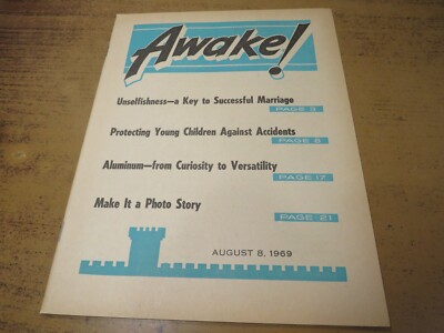 Awake WATCHTOWER Jehovah's Witness Journal 1969 August 8 | eBay