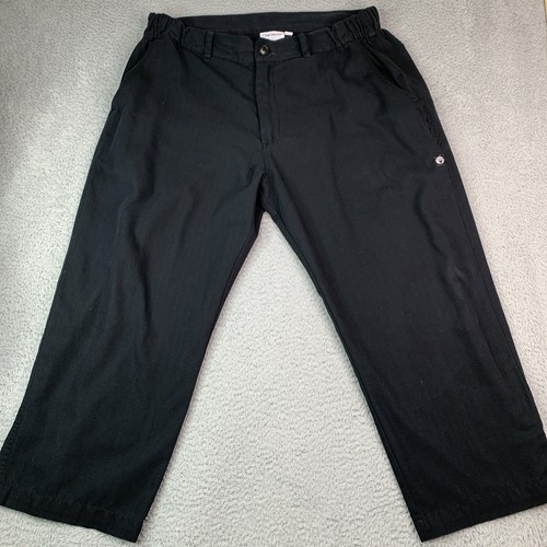 Chef Works Better Built Baggy Chef Pants Mens L Black Elastic Waist ...