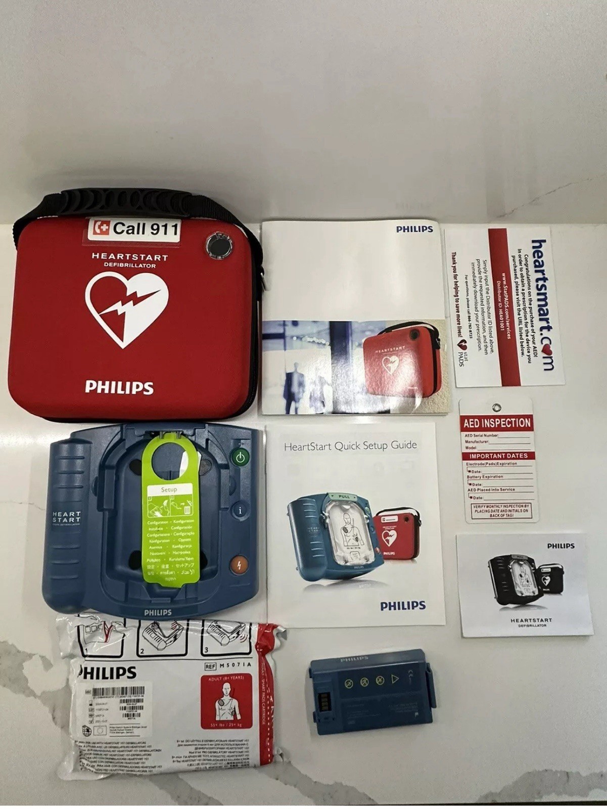 New Philips Heartstart AED HS1 Onsite M5066A with Pads and Battery 2030 ...