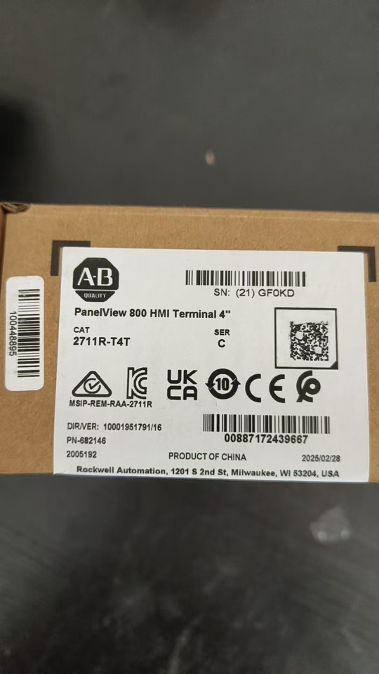 NEW Sealed Allen Bradley 2711R-T4T SER C PanelView 800, 4 inch HMI ...