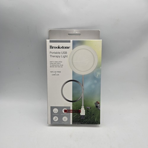 Brookstone Portable USB Therapy Light Lamp 100% UV Free + 2000 Lux New ...