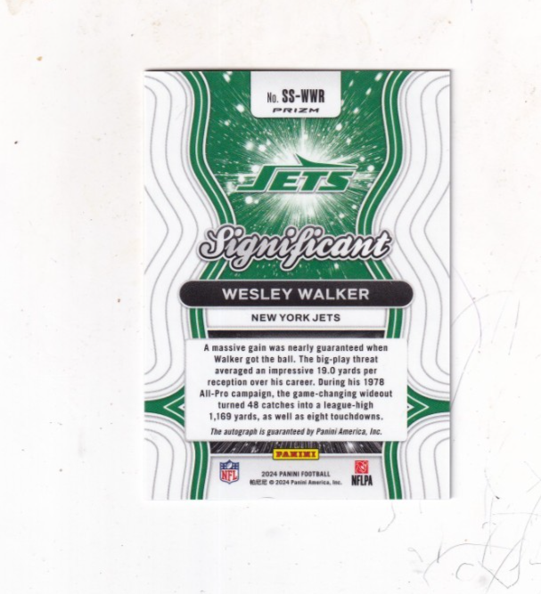 2024 WESLEY WALKER PANINI PRIZM SIGNATURE SERIES AUTO/AUTOGRAPH NEW ...