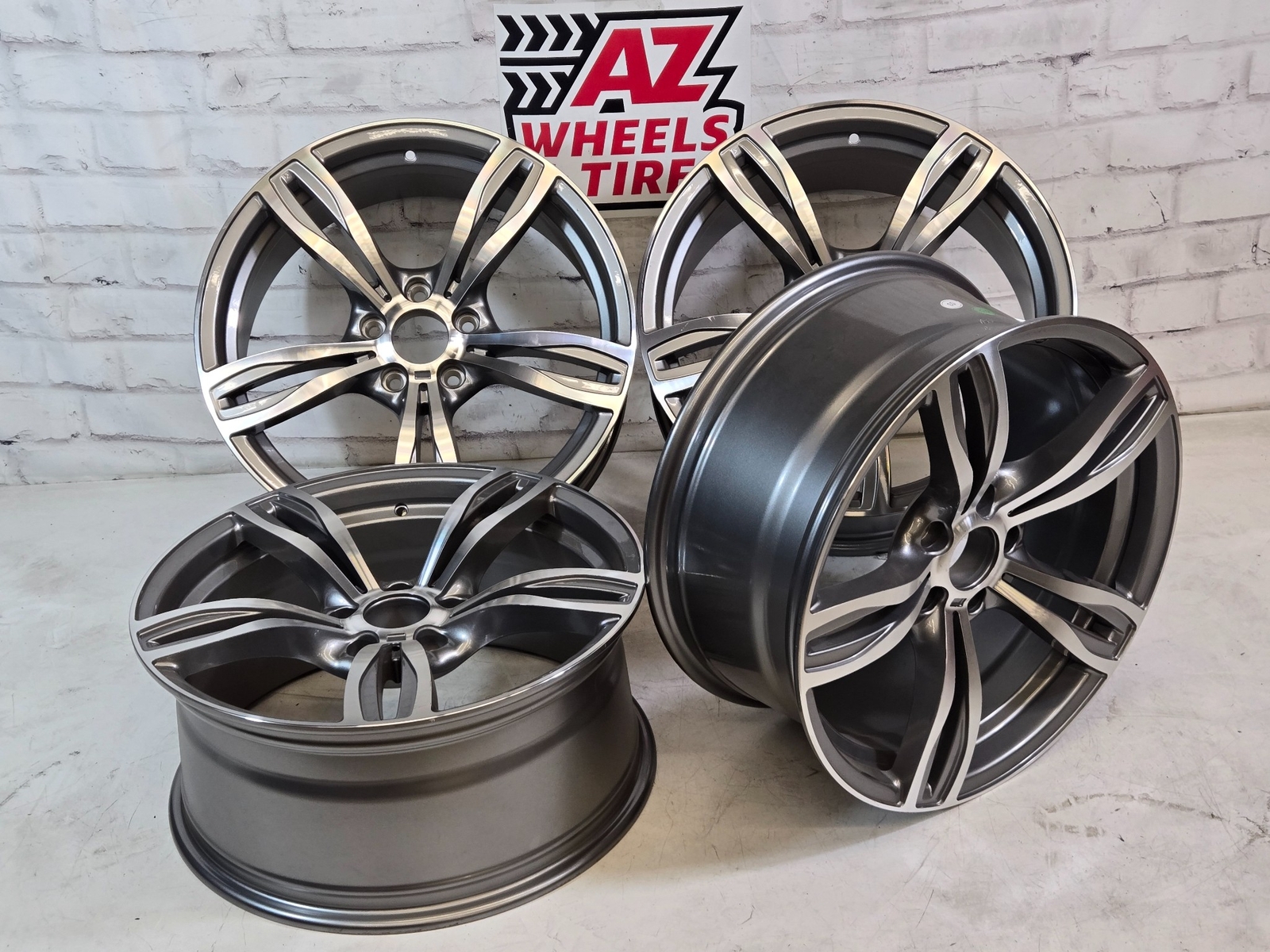 19" Inch Wheels Rims Fit BMW M Series M3 M4 M5 3 4 5 Machined Gray ...