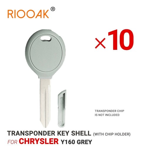 10X Key Shell Blade Y160 for Chrysler Grey Color with Chip Holder | eBay