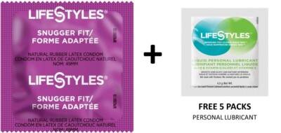 100 CT Lifestyles Snugger Fit Condoms + FREE 5 Lifestyles lubricant ...
