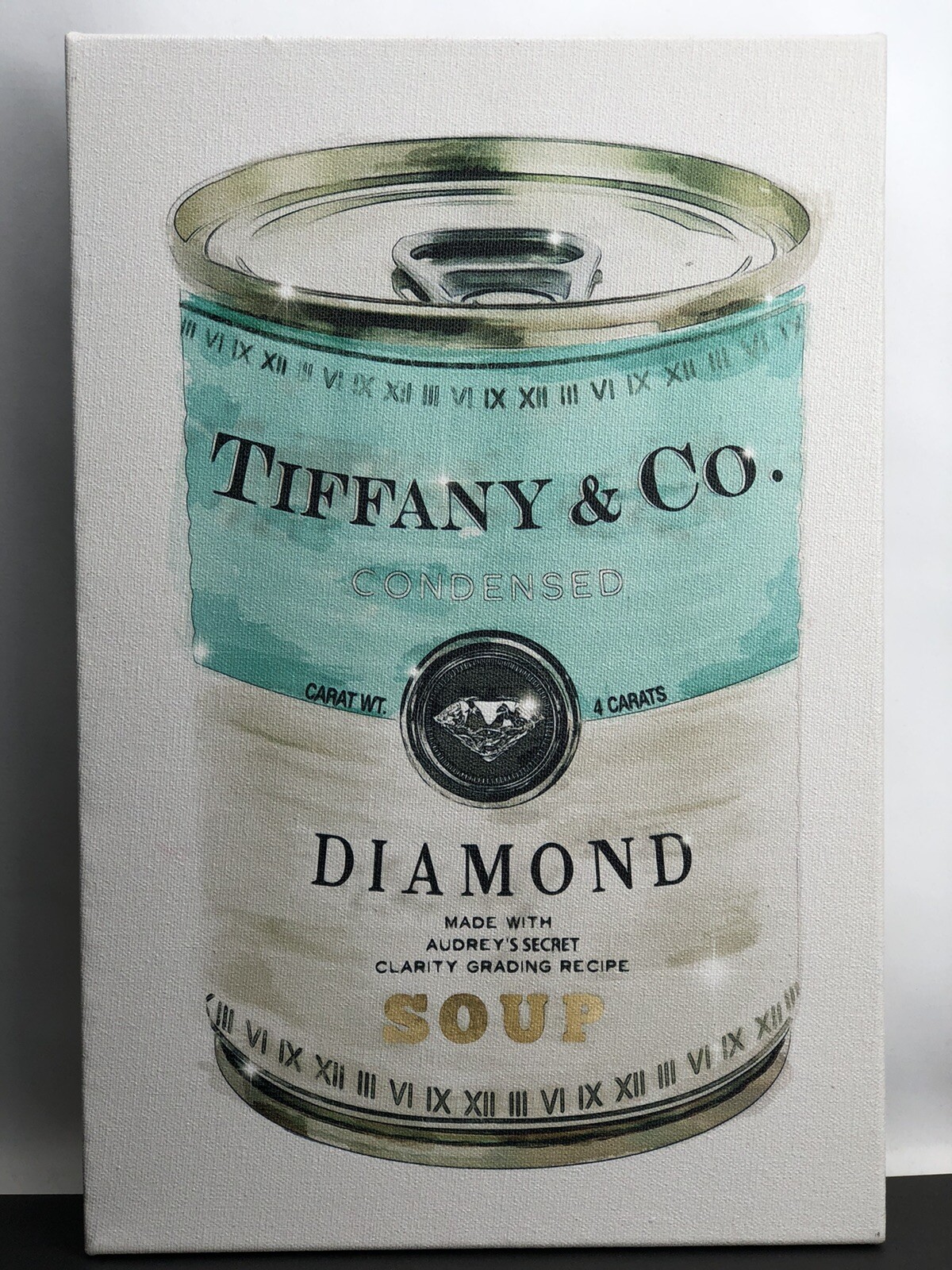10”x 15” Decorative Giclée Canvas Art Tiffany &Co Diamond Soup Can | eBay