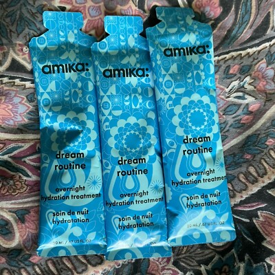 3 Amika Dream Routine Overnight Hydration Hair Treatment Sample 20ml ...