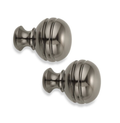 2 PCS Cambria Classic Finials 3” x 2” GRAPHITE Orbit NEW | eBay