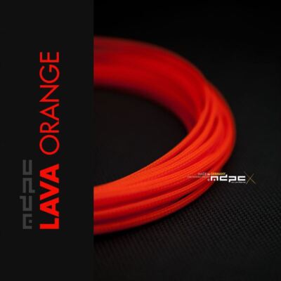 MDPC-X Premium Cable Braid / Sleeve Small - Lava Orange, 1m | eBay UK