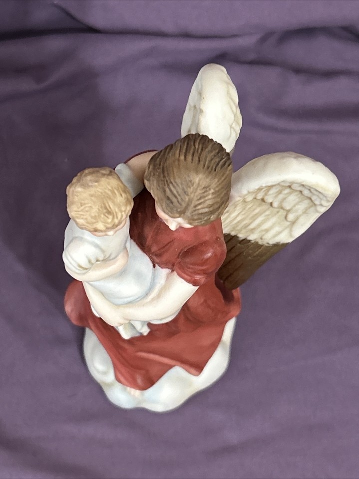Vintage Home Interior HOMCO Guardian Angel With Baby Porcelain Figurine ...