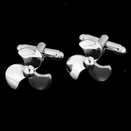 Silver Propeller Boat Cufflinks Captain Ship Wedding Fancy Jewelry Decor | eBay Australia
