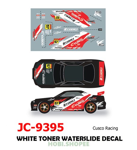 JC-9395 White Toner Waterslide Decals # Cusco Racing - 1:64 Hot Wheels ...