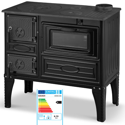 coal wood log burner kitchen oven stove cooker free standing Fireplace ...