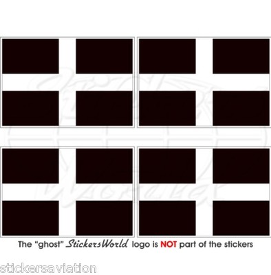 CORNWALL Cornish Flag Emgland UK British 50mm Bumper-Helmet Stickers ...