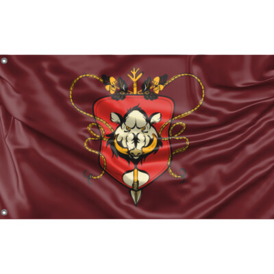 Heraldic Element With Hog Flag Unique Design, 3x5 Ft / 90x150 cm, EU ...